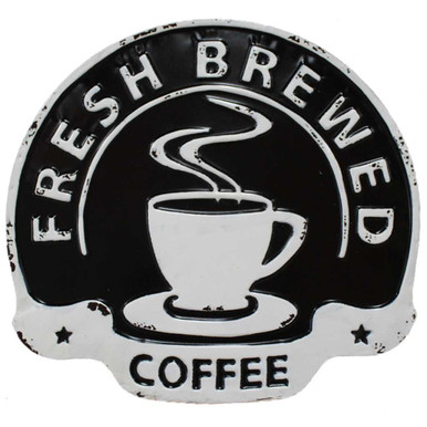 Fresh Coffee Black and White Sign at The Nut House