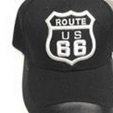 Route 66 Black Cap With Leather Trim at The Nut House