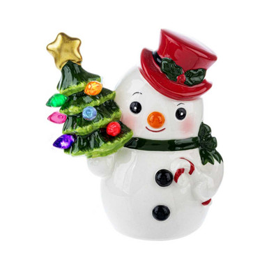 LED Light Up Retro Snowman Mini Shimmer at the Nut House
