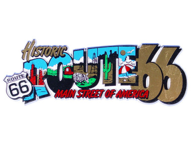 Route 66 Historic Scene Letters Magnet at The Nut House