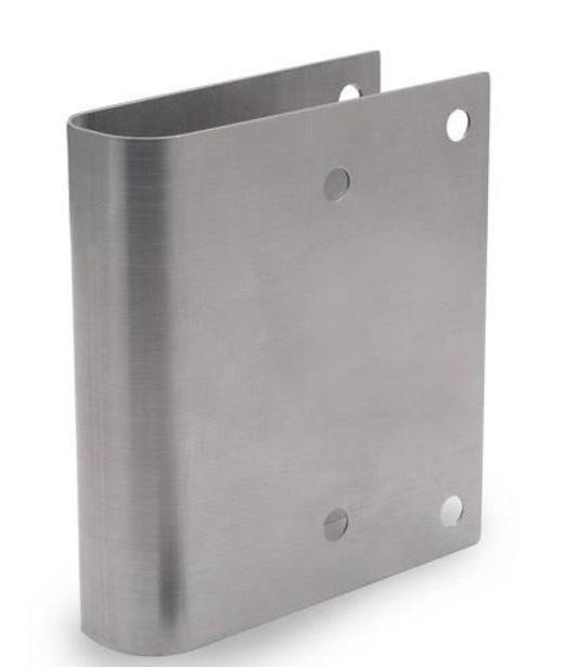 Fix-It Kit Latch Plate w/round edge, 22 gauge, Satin Stainless, for 1 ...