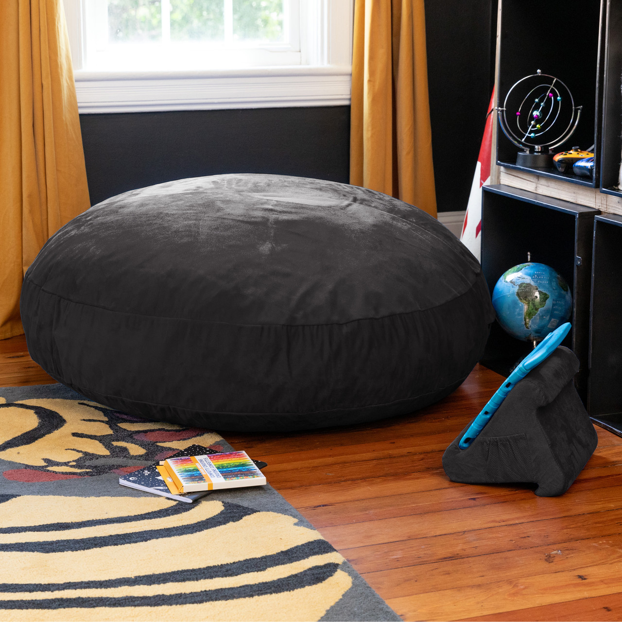 Buy Jaxx 4 ft Cocoon Kids Bean Bag, Black | Shiffler - Furniture ...
