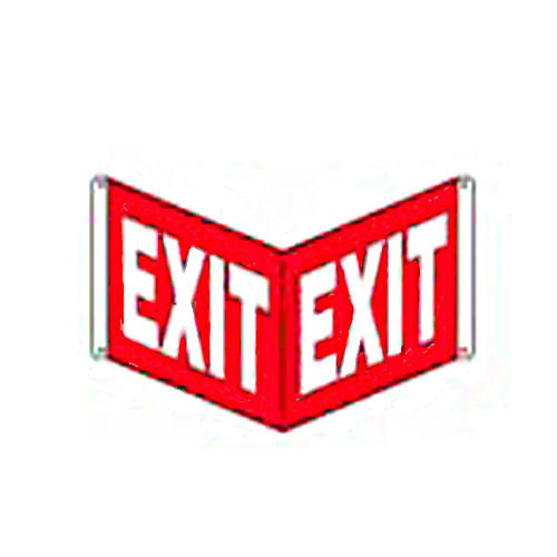 Buy 8" x 18" x 9" Exit projection sign | Shiffler - Furniture, Fixtures ...