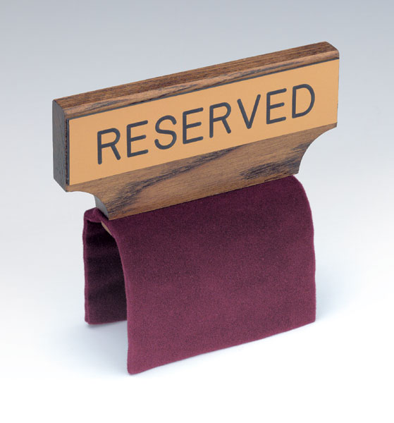 Buy Flexible Frabric Pew Reserve Sign | Shiffler - Furniture, Fixtures ...