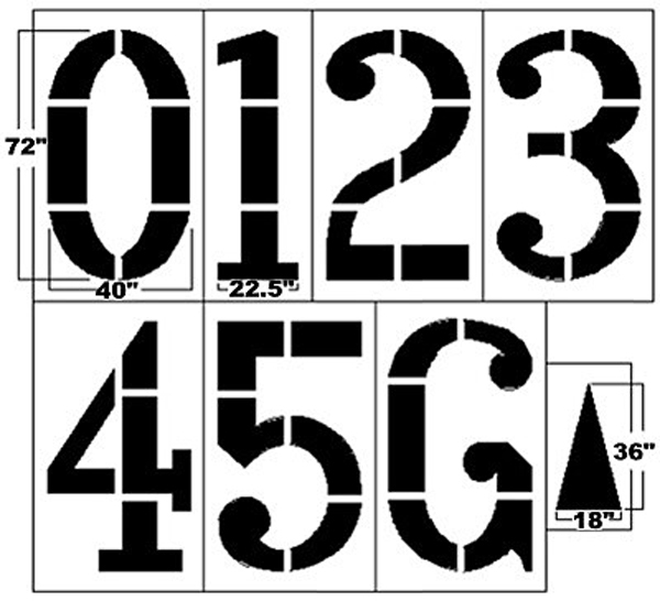 field number stencil