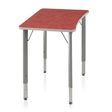 Buy Intellect Wave 4 leg Desk Laminate Top Adjustable Height Curved Front No Book Box Shiffler Furniture Fixtures and Equipment for Schools