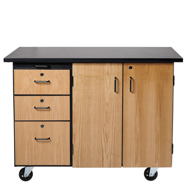 Buy NPS Mobile Science Cart with External Drawers and Pegboard ...