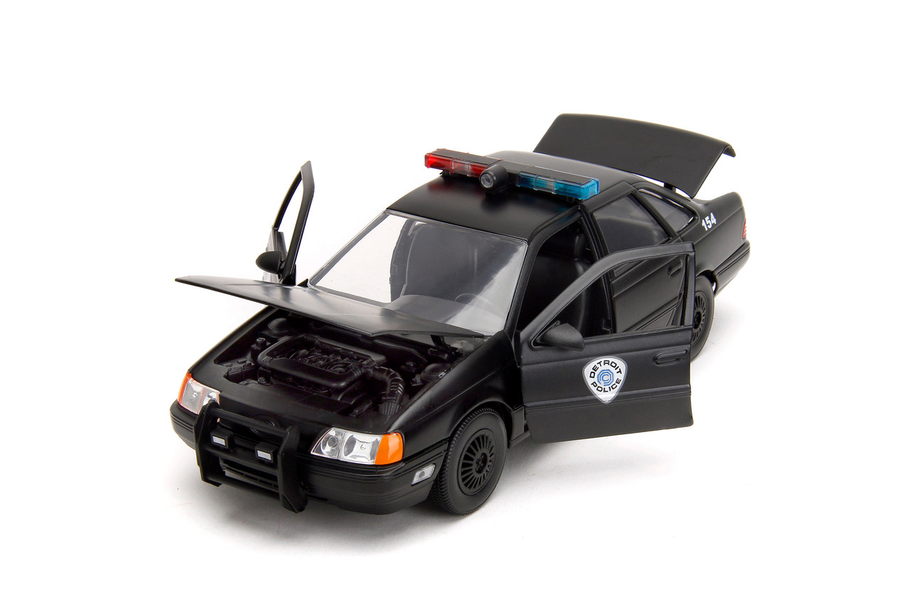 Ford Taurus OCP Matt Black "Detroit Police" and Robocop Diecast Figure ...