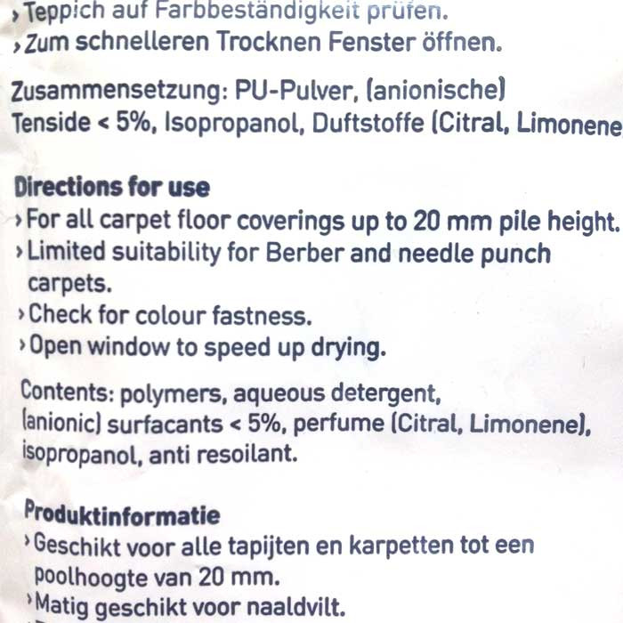 Buy SEBO DUO P Carpet Cleaning Powder from Canada at McHardyVac.com