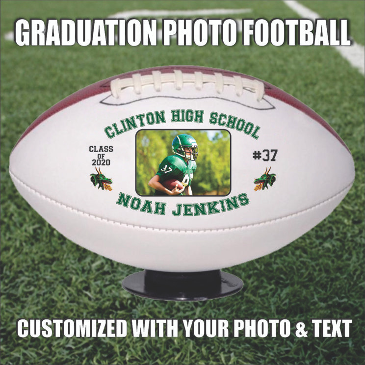 Graduation Photo Football - Personalized Graduation Gift