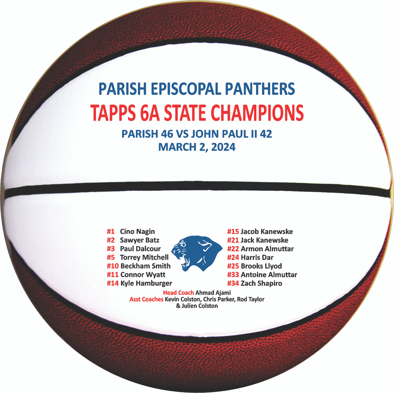 State Championship Custom Basketball Award