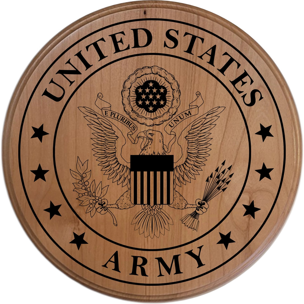 Custom Round Military Insignia Plaques