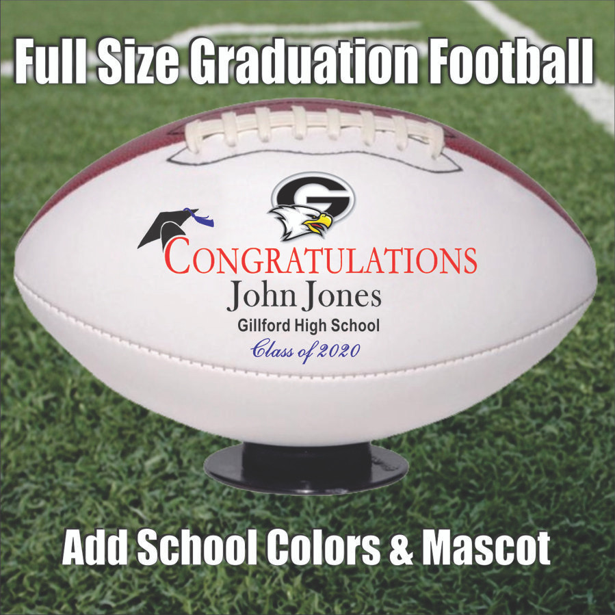 Personalized Graduation Football - Personalized Graduation Gift