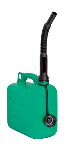 Green Plastic Fuel Can for Fuel/Diesel - 5 Litre Capacity (U.N. Approved)