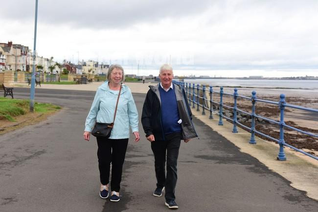 39567558-Out and about in Seaton Carew on Monday were Ian and Wendy ...