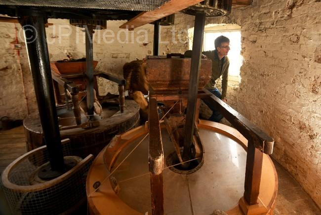 39602300-Museums Registrar David Marchant pictured inside Skidby Mill ...