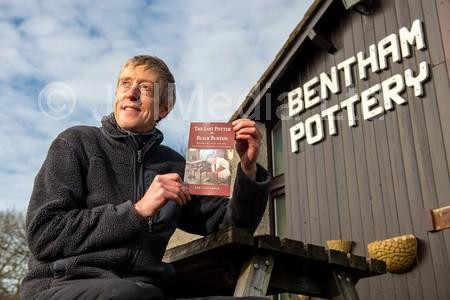 38891449-Lee Cartledge at Bentham Pottery, with his book about Richard ...