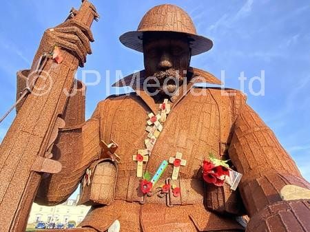 39249788-The Tommy statue during the Seaham Armistice Day Parade ...