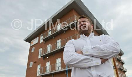 39008430-Simon Corbett outside of his new office. Picture by FRANK REID ...