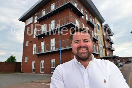 39008431-Simon Corbett outside of his new office. Picture by FRANK REID ...