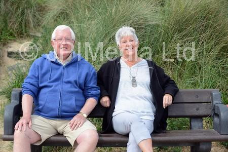 39012712-Out and about at Blyth Beach. John and Hazel Morris with Hazel ...