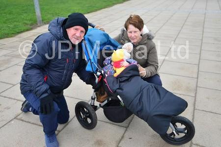 38873407-Grandparents Will and Elaine Williams with their shy ...
