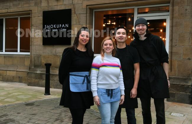 39628279-New Japanese breakfast and lunch cafe Shokupan. From left ...