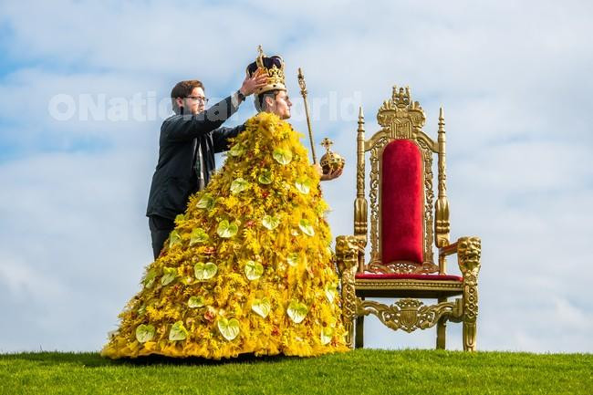 39700753-Rupert North wears a majestic robe created using an array of ...