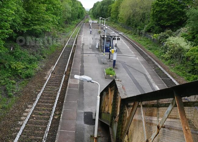 39713321-WIGAN - 11-05-23 General view of Ince train station. The ...