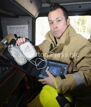 30191799-Dakeith Fire Station, Firefighter David Dickson with a ...