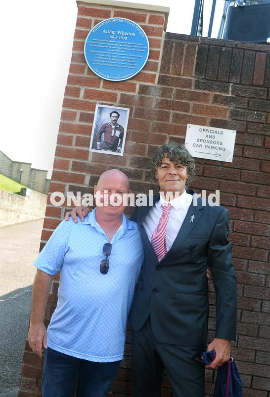 39856455-Founder of the Arthur Wharton Foundation Shaun Campbell (right ...