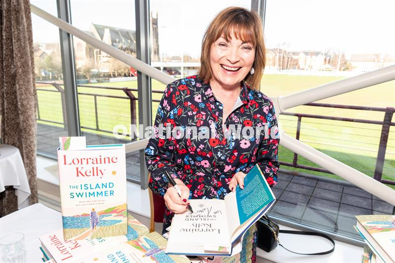 39928309-TV star Lorraine Kelly at a literary lunch at Fylde Rugby Club ...