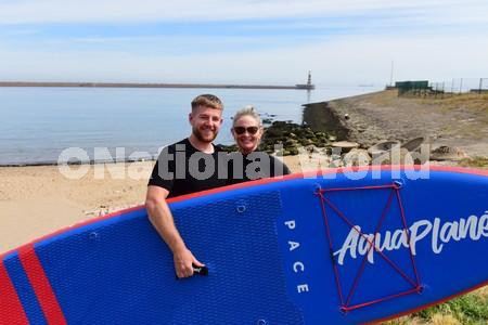 39508369-Luke Derrick of Bristol and Diane Porter of Sunderland at ...
