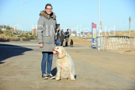 39365150-Out and about at Sandhaven Beach. Elizabeth Nicholson with ...