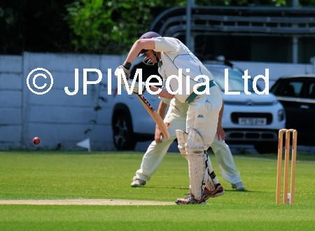 39030093-Leyland v Chorley Cricket. James Rounding batting for Leylnd ...