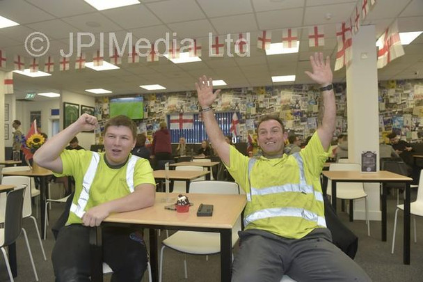 39616059-England fans come to the Legends Lounge at Portsmouth FC on ...