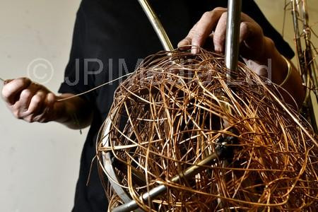 39018622-Emma Stothard works on her new sculpture in her Whitby studio ...