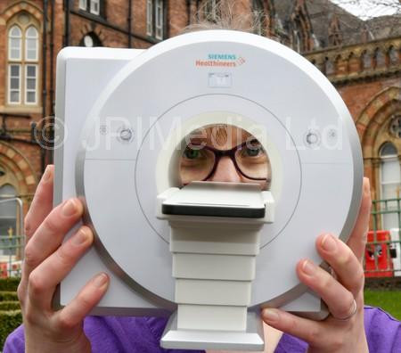 38924114-Dr Malenka Bissell NIHR Clinical Director with the toy MRI ...