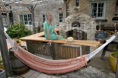 39085892-Ginni Skilbeck in the courtyard of the the tea room at High ...