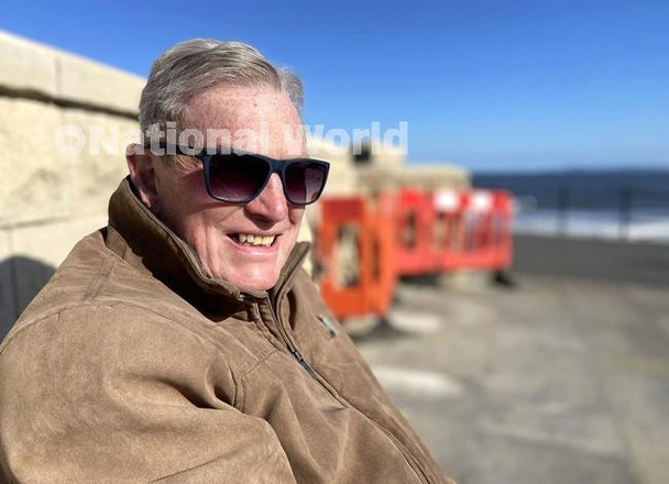 39687560-Alan Crowther enjoying the warm sunshine at the Headland ...