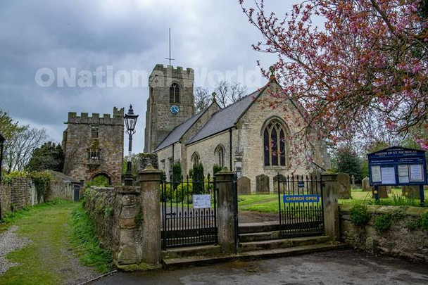 39705460-St Nicholas Church in West Tanfield near Ripon, photographed ...