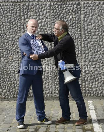 28431196-Willie Black, UAF Chief Steward with actor Justin Hyslop who ...