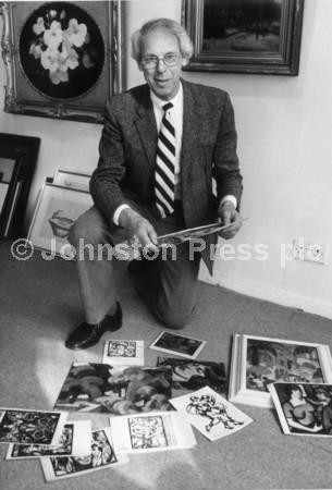 20378423-Cyril Gerber, Scottish art dealer 1984 with some of the ...