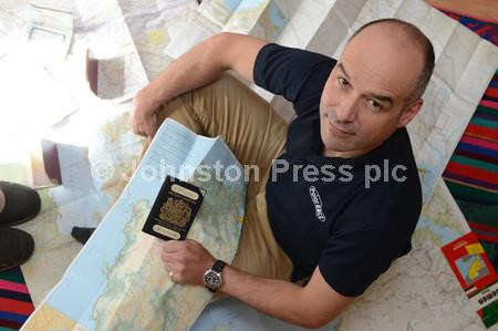 24110243-Mike Laird, adventurer explorer He is off on another ...