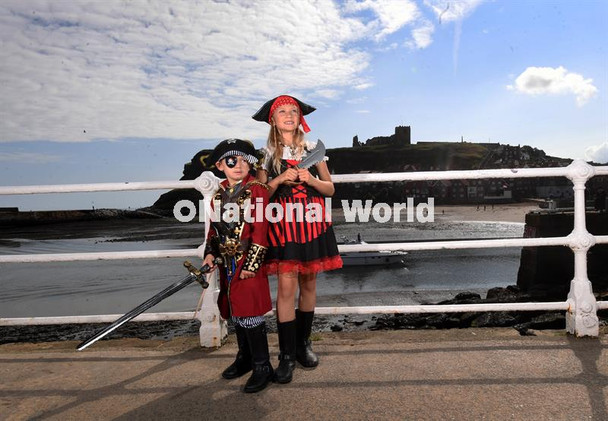39852830-Pirate Festival at Whitby. Kayla Hicks aged 8 with her brother ...
