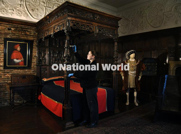39877618-Martha Healy-Gardner dusting down The Henry VIII bed, a bed ...
