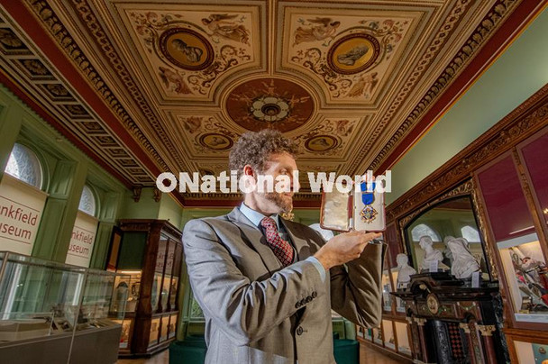 39913901-Eli Dawson, Curator of the 50 Years of Calderdale exhibition at the Bankfield Museum in ...