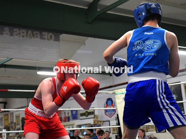 39925543-The Loup’s David Kennedy, left, boxing Cahir O’Doherty, The ...