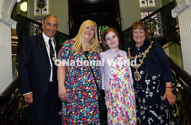 39974428-from left, the new Deputy Mayor of Wigan Coun Jenny Bullen ...