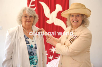 40347922-Jenny Dobson receives her BEM from Lady Emma Barnard at St ...